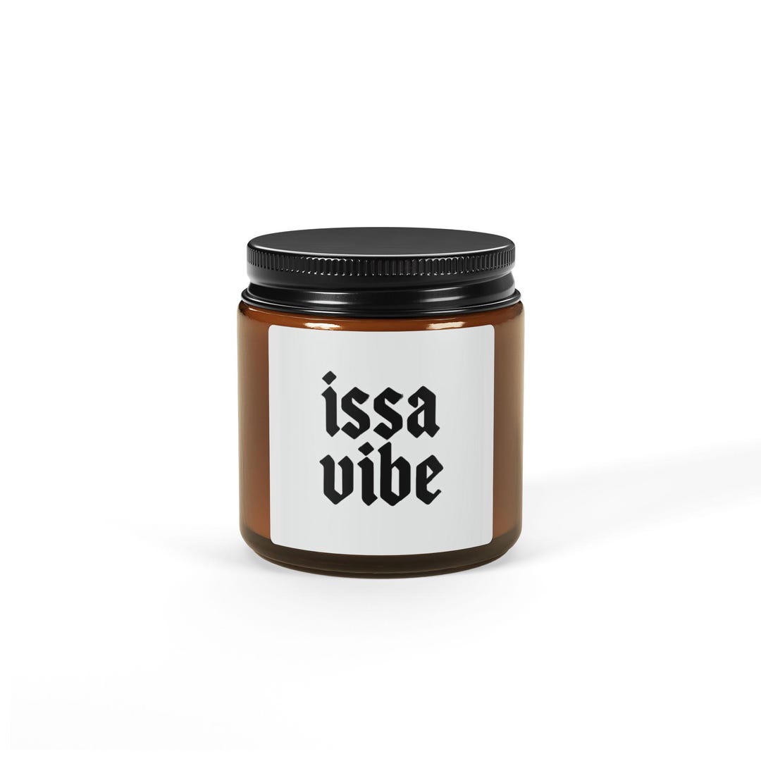 Amber Jar Candle, Cute Edgy Scented Soy Candle, Issa Vibe, Home Decor ...