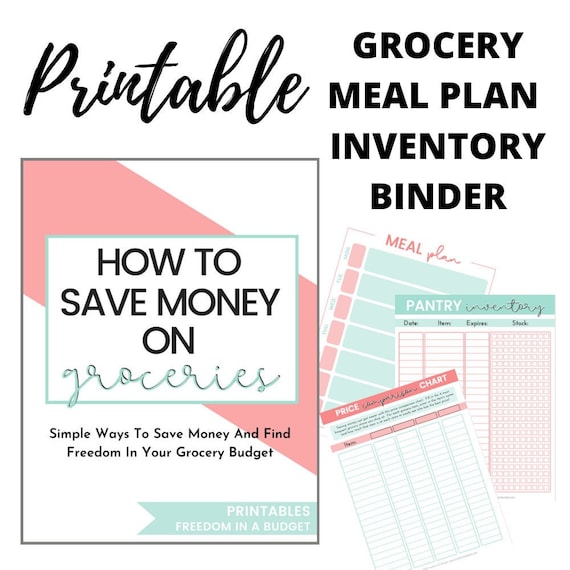 Grocery Budget Planner Grocery Printable Binder Finance | Etsy