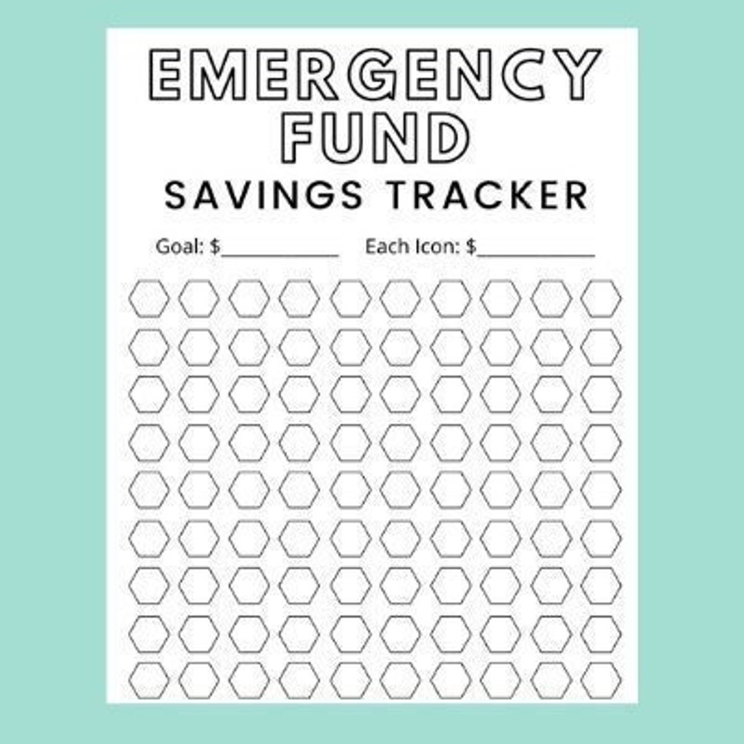 Emergency Fund Savings Tracker Printable | Money Challenge (digital ...