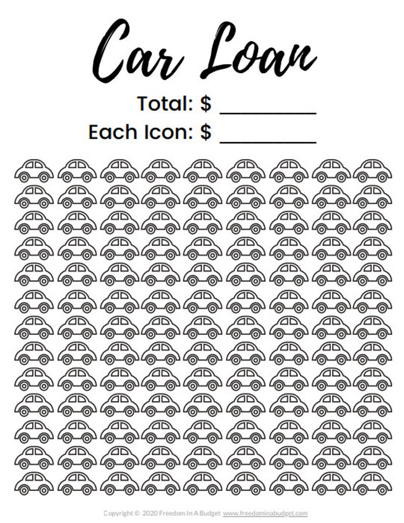 Car Loan Payoff Tracker Printable | Car Loan Payoff Payoff Tracker PDF ...