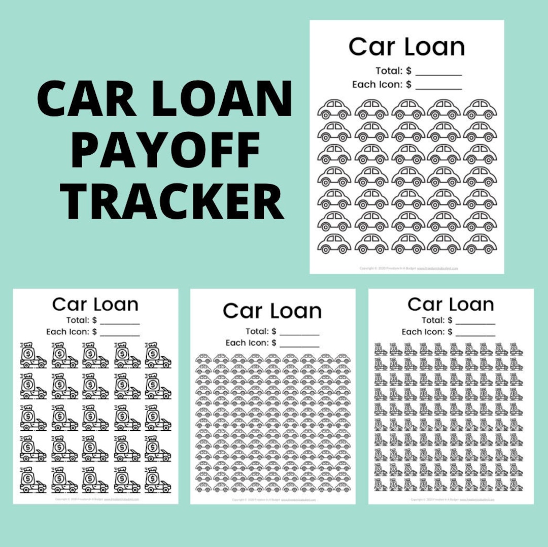 Car Loan Debt Payoff Tracker Printable | Car Loan Payoff Payoff Tracker ...