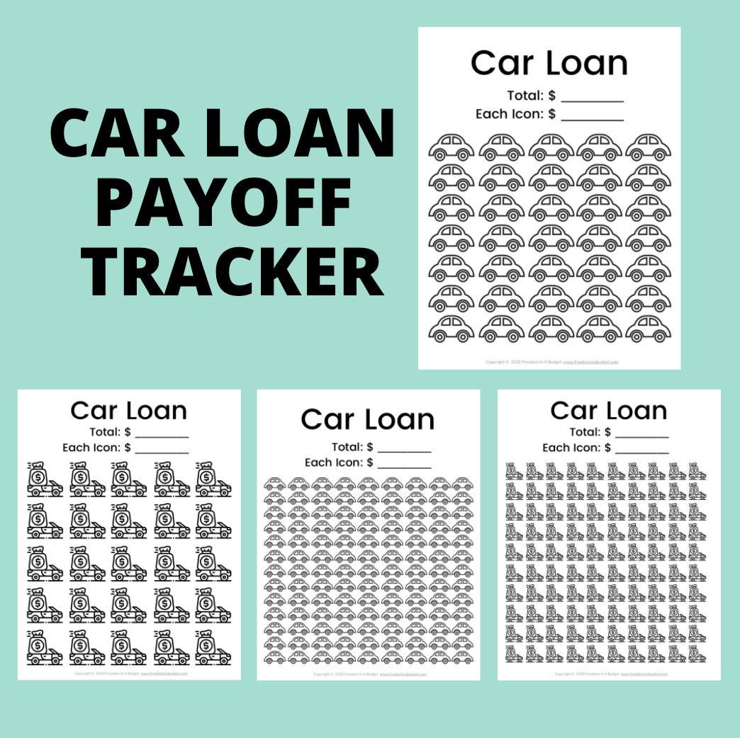 Car Loan Debt Payoff Tracker Printable | Car Loan Payoff Payoff Tracker ...