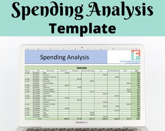 Spending Analysis Template FORMULAS PRE-POPULATED Google | Etsy