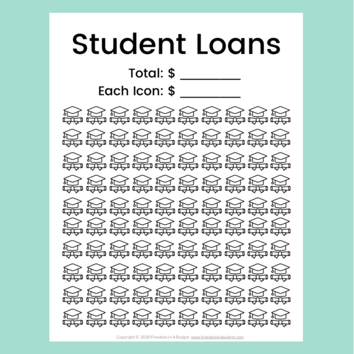 STUDENT LOAN Debt Tracker Printable | Student Loan Debt Payoff Tracker ...