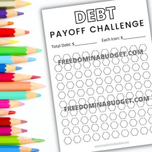 Debt Payoff Tracker Printable | 100 Icons Challenge (PDF) - Etsy