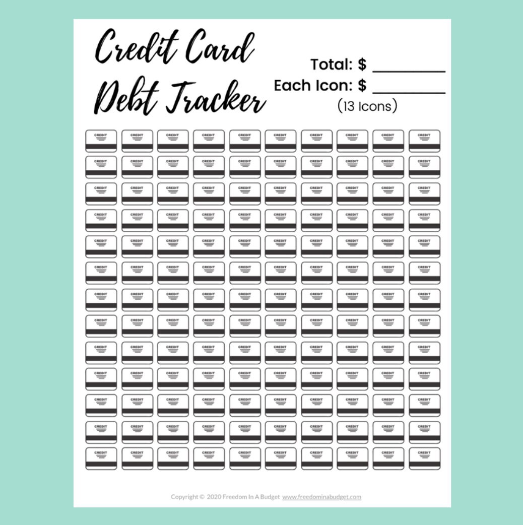 Credit Card Debt Payoff Tracker Printable | 2 Options (letter Size PDF ...