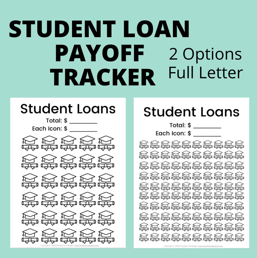 STUDENT LOAN Debt Tracker Printable | Student Loan Debt Payoff Tracker ...