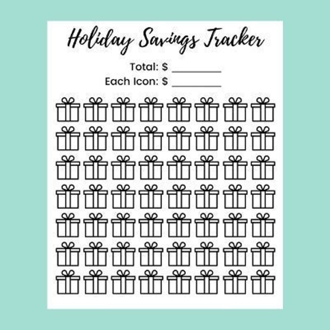 Holiday Savings Tracker Printable - Etsy