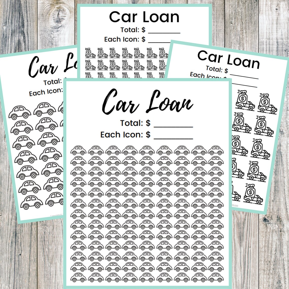 Car Loan Payoff Tracker Printable Car Loan Payoff Payoff Tracker PDF 4 ...