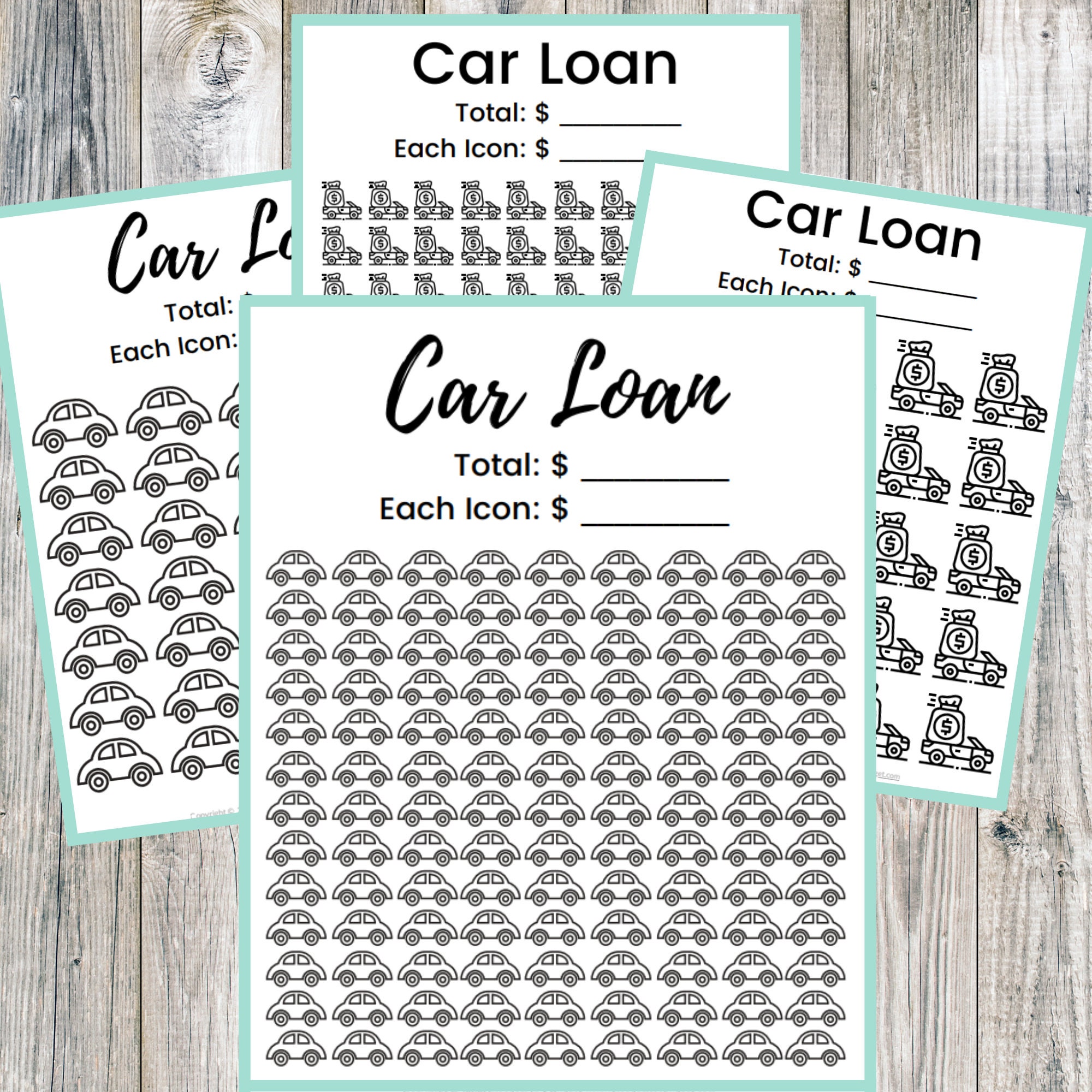 Car Loan Payoff Tracker Printable Car Loan Payoff Payoff Tracker PDF 4 ...