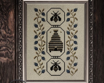 Bee Cross Stitch - Etsy