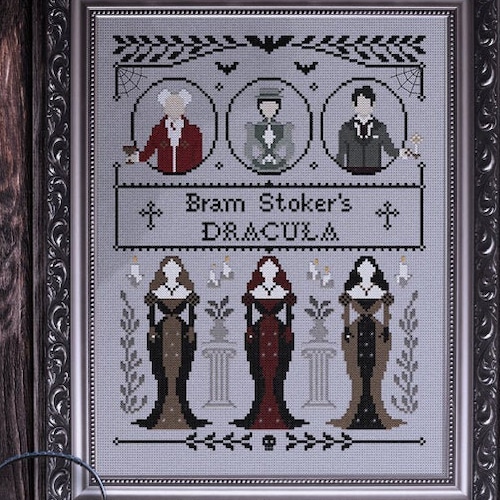 Vampire Cross Stitch Pattern PDF / Halloween Dracula Cross - Etsy