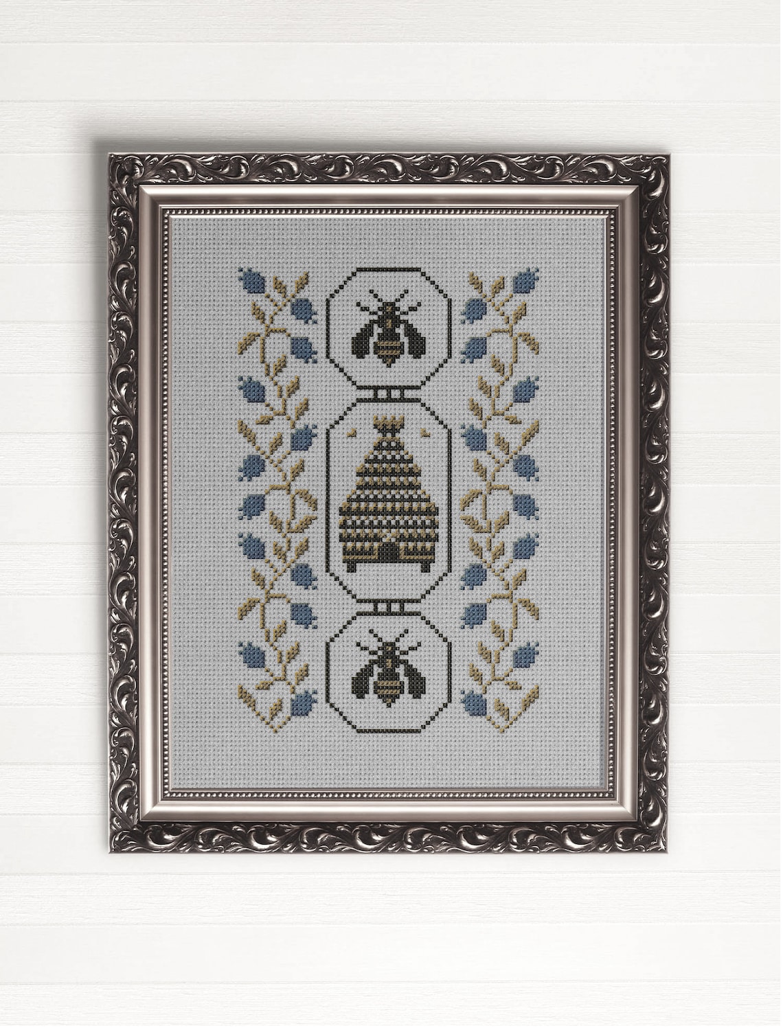 Bee Cross Stitch Chart PDF / Beehive Cross Stitch Pattern - Etsy