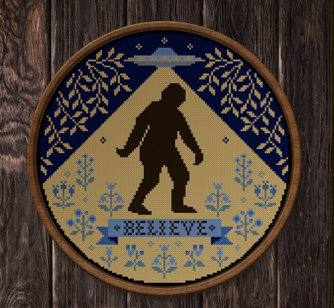 Bigfoot Cross Stitch Pattern PDF / Sasquatch Cross Stitch - Etsy