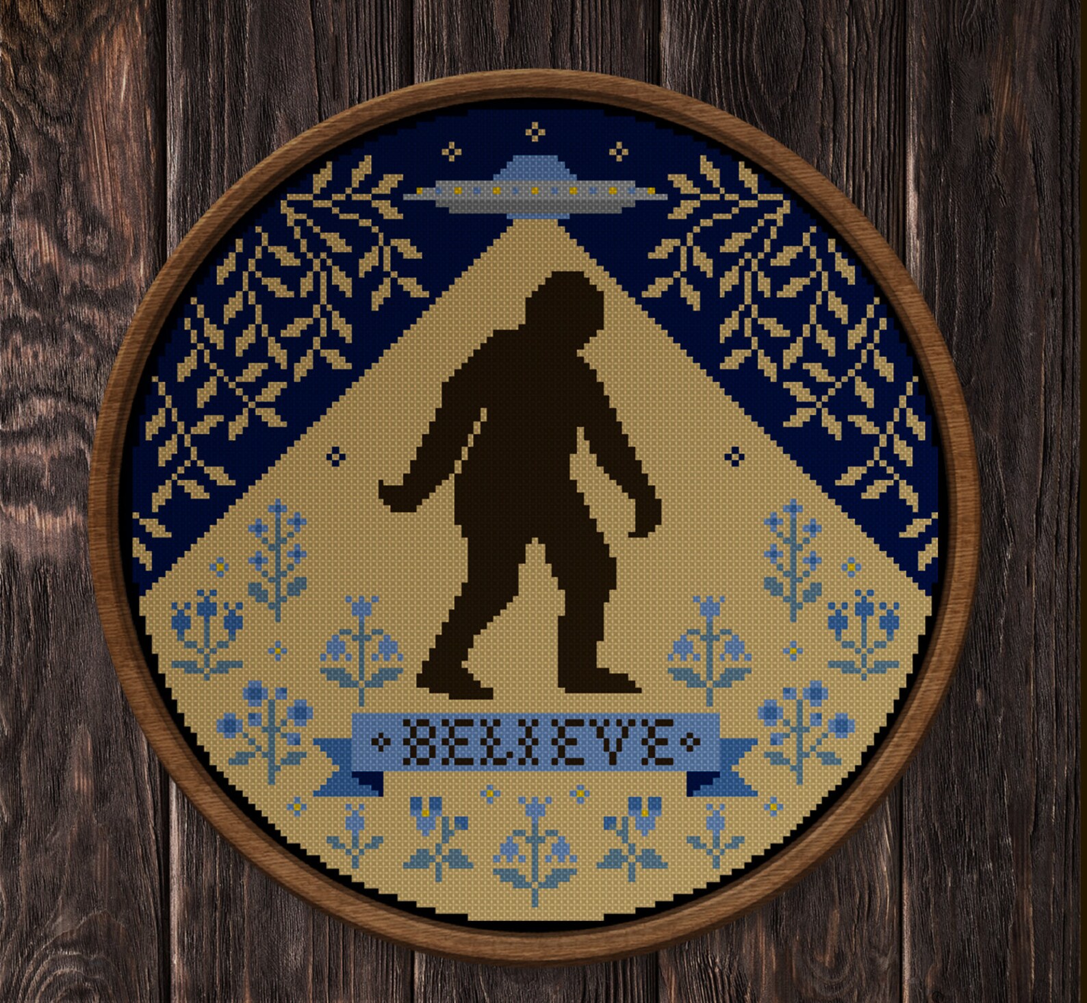 Bigfoot Cross Stitch Pattern PDF / Sasquatch Cross Stitch Chart / LPOTL ...