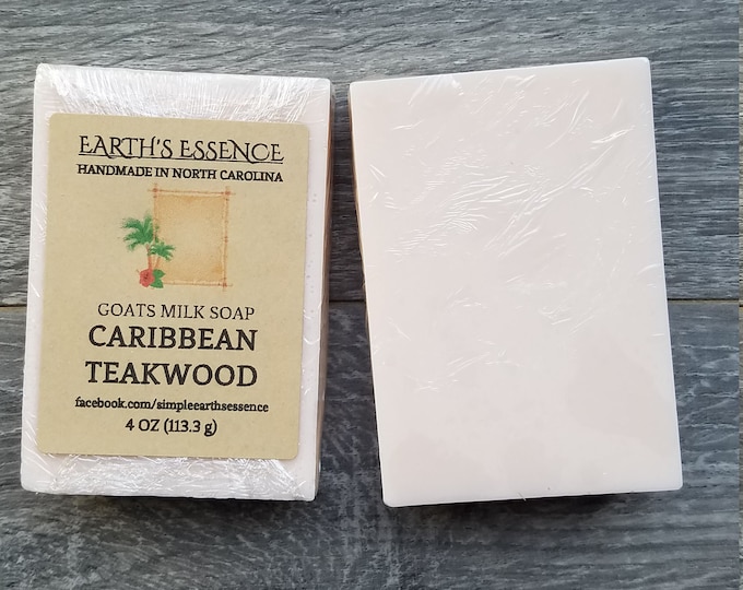 Caribbean Teakwood 4 Oz Goats Milk Soap, Handmade Goats Milk Soap ...
