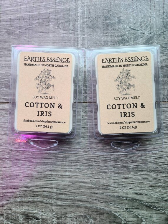 Cotton & Iris 2 oz Soy Wax Melt Handmade Soy Wax Melts | Etsy