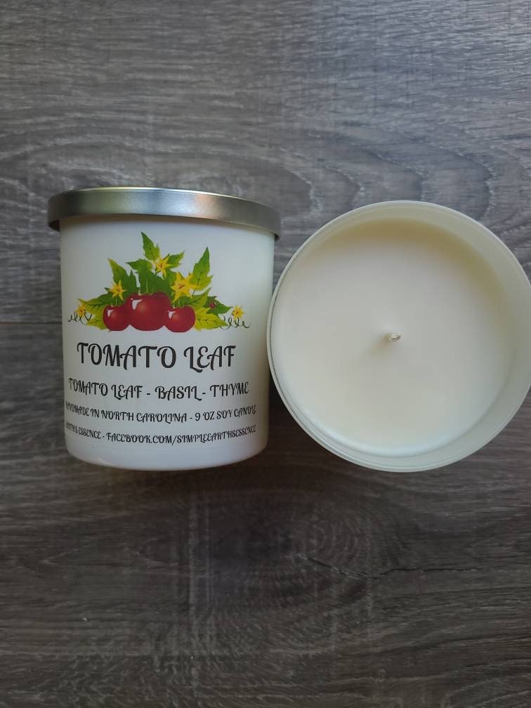 Tomato Leaf 9 OZ Soy Candle, Handmade Soy Candle, Novelty Candle ...
