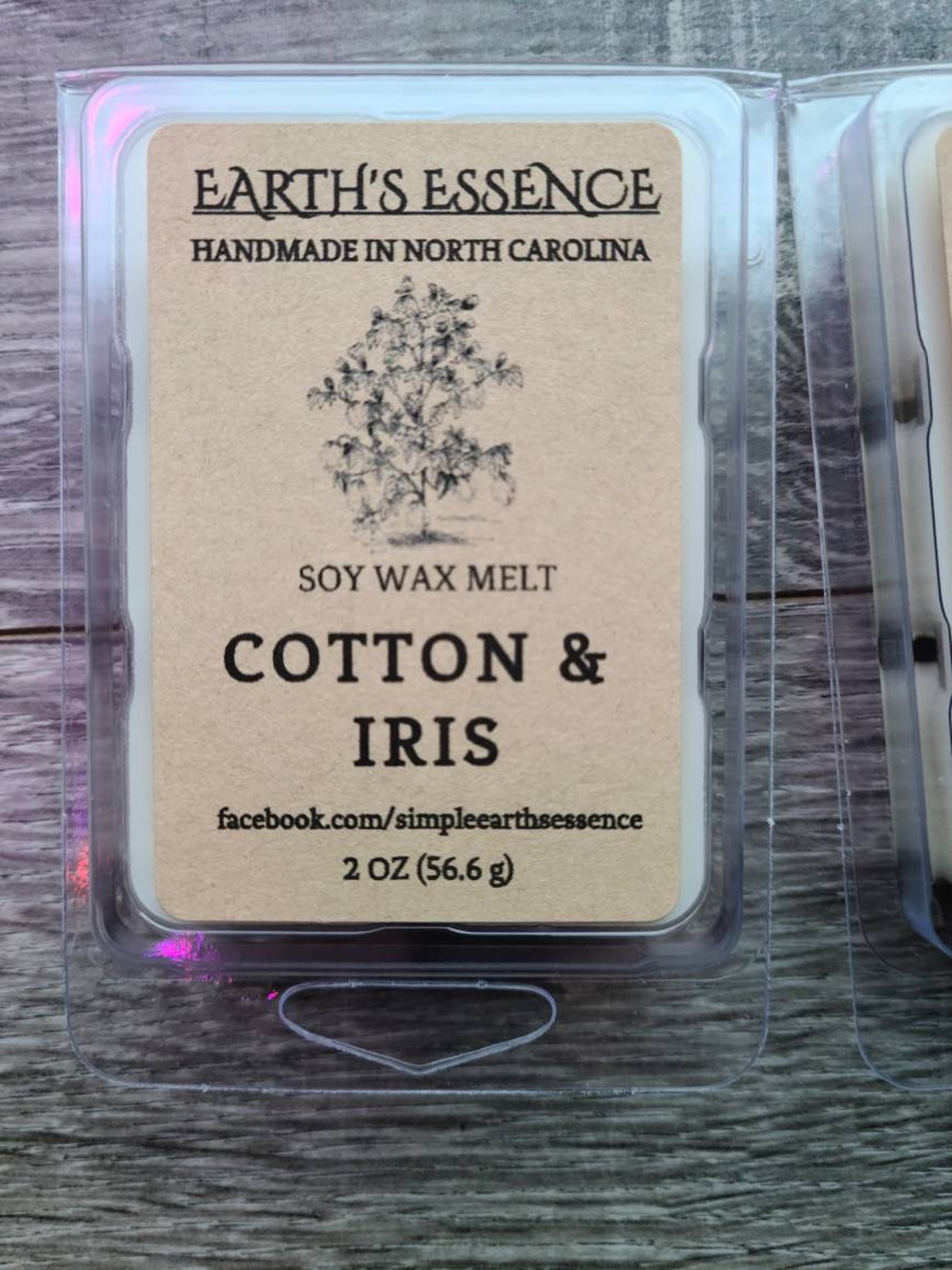 Cotton & Iris 2 Oz Soy Wax Melt, Handmade Soy Wax Melts, Highly Scented ...