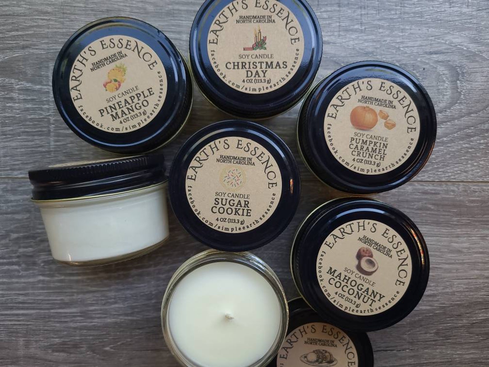 Choose A Scent 4 Oz Soy Candles Mason Jar Candles Handmade Etsy