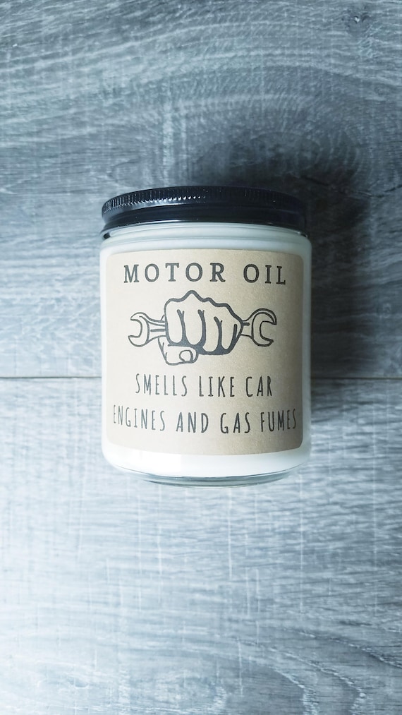 Motor Oil 8 Oz Soy Candle Handmade Soy Candle Mechanic Gift | Etsy