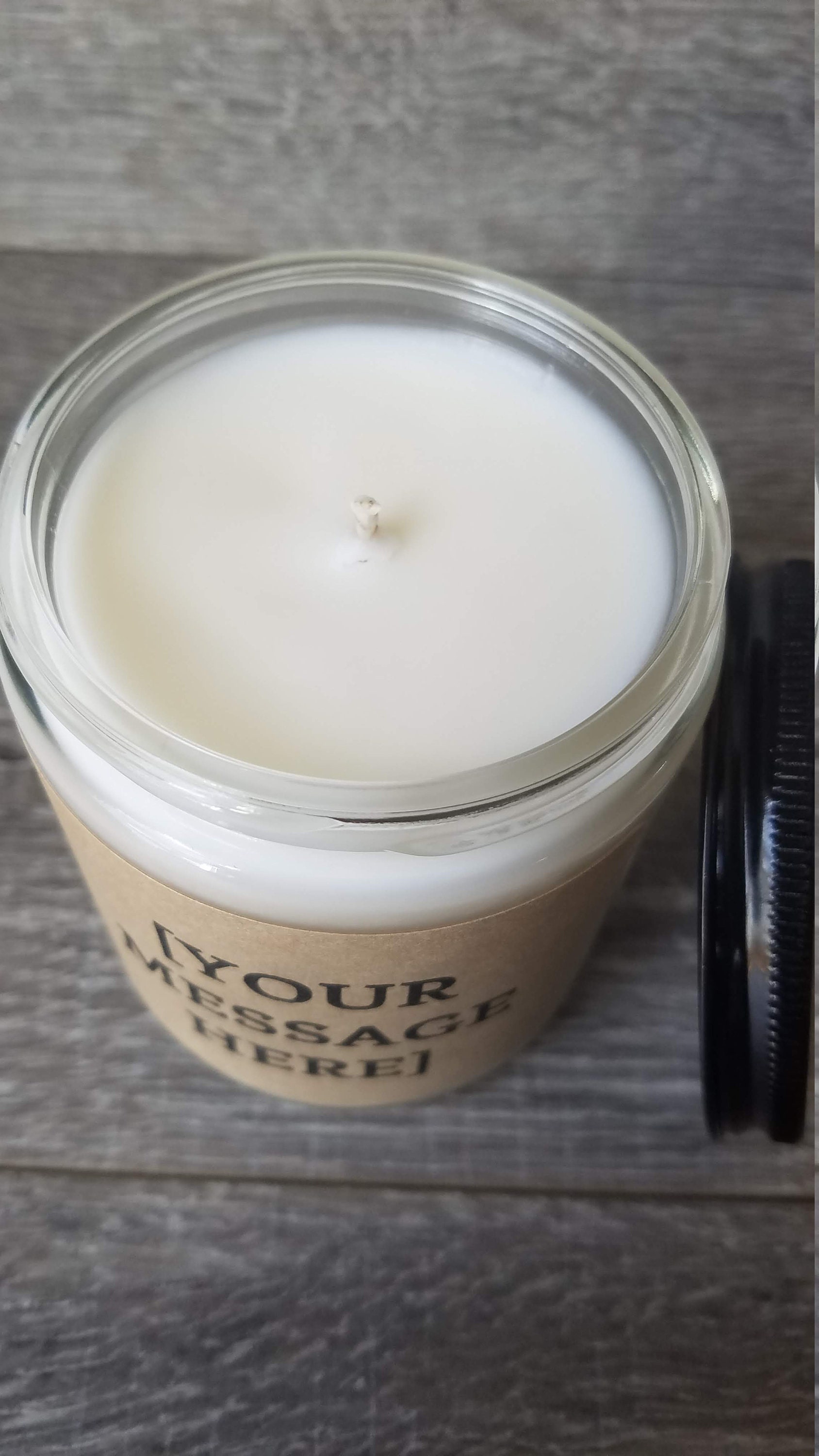 Custom Label 8 Oz Soy Candle Handmade Soy Candle Create Your Etsy