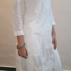 Fariha Cotton Kurta (fabric Embr.) - Etsy