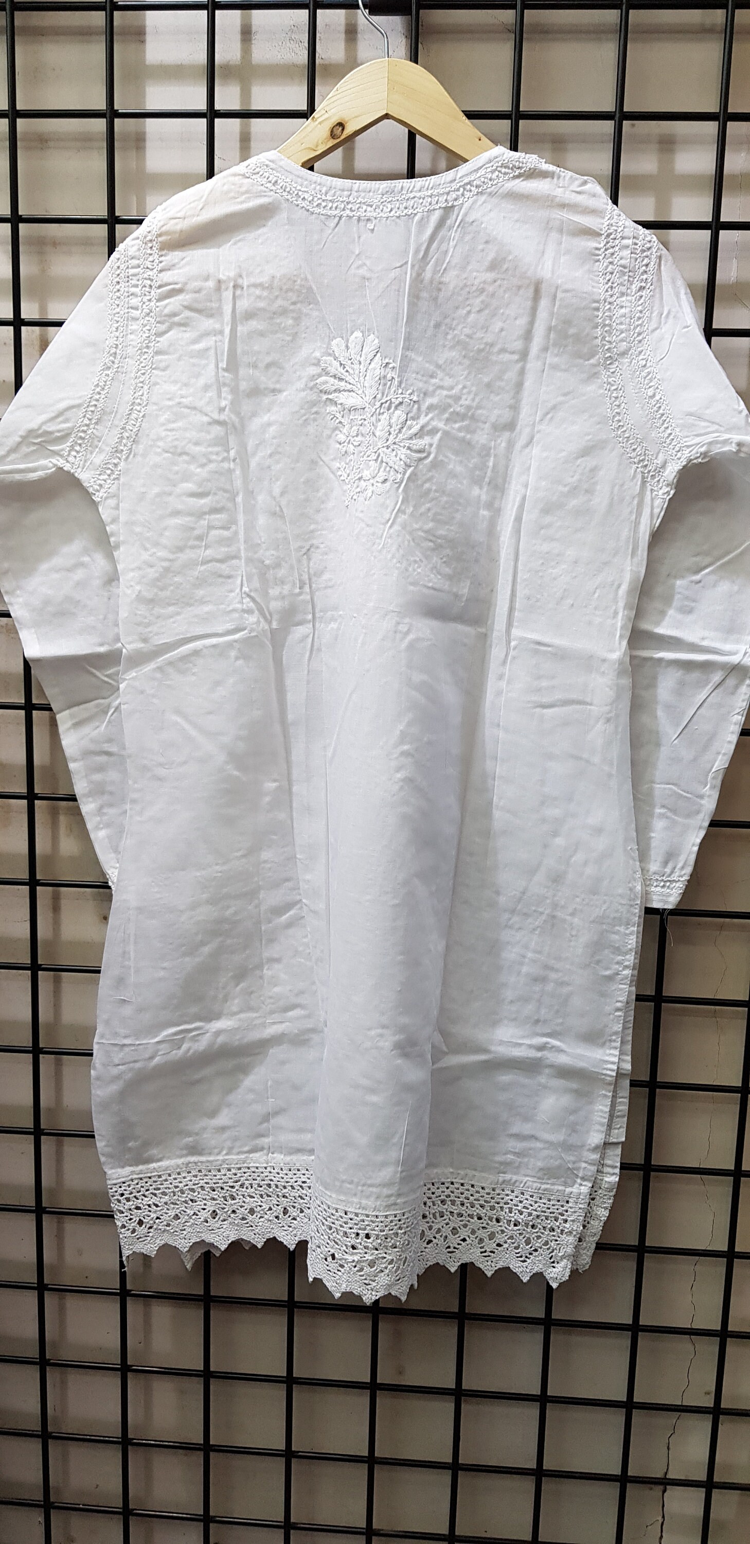 White Lace Trim Tunic - Etsy