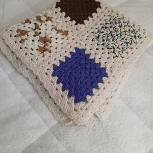 Crocheted Multi Colored Throw Blanket - Etsy