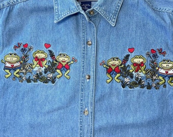 Frog Button up Shirt - Etsy