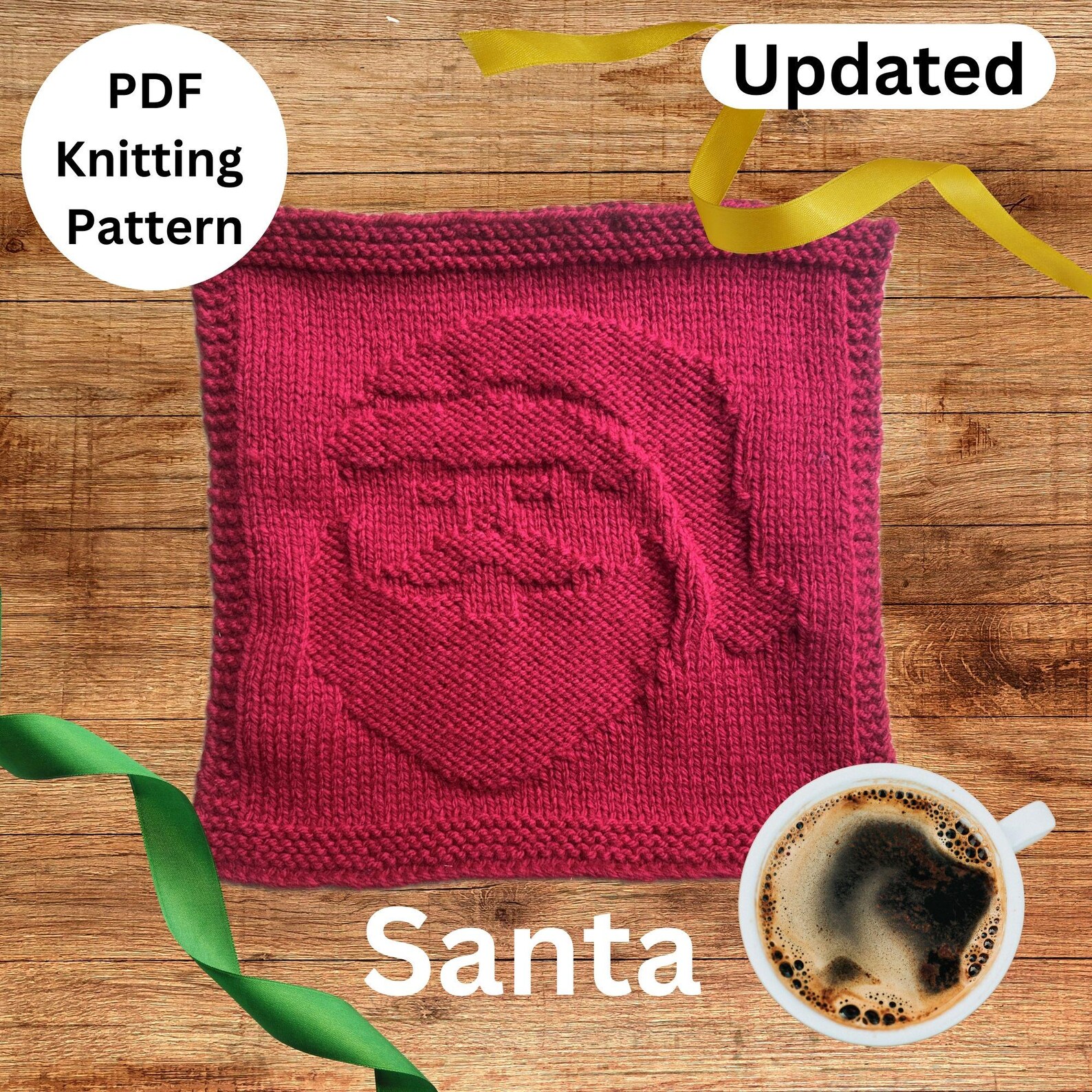 Knitted Santa Cloth Pattern - Etsy