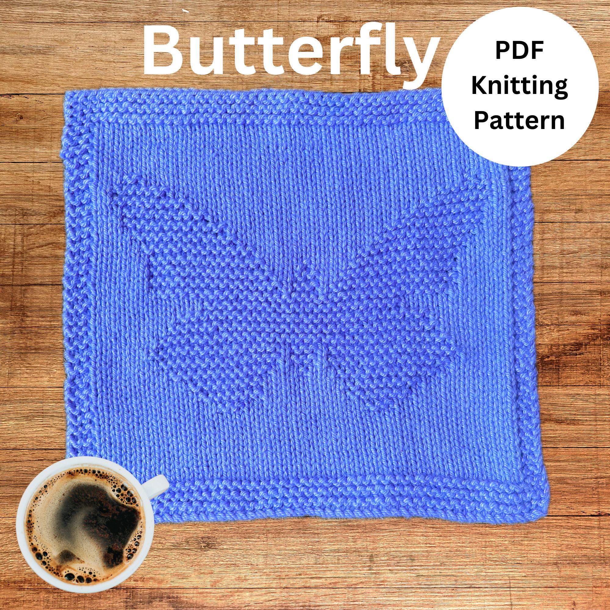 Knitted Butterfly Cloth Pattern - Etsy