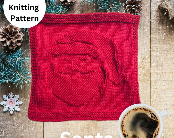 Knitted Santa Cloth Pattern - Etsy