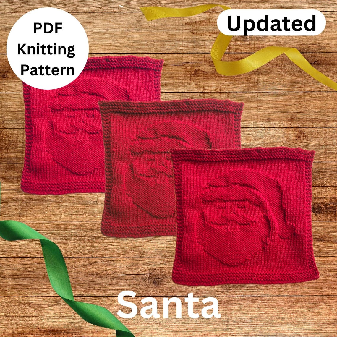 Knitted Santa Cloth Pattern - Etsy