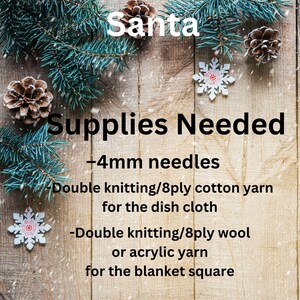Knitted Santa Cloth Pattern - Etsy