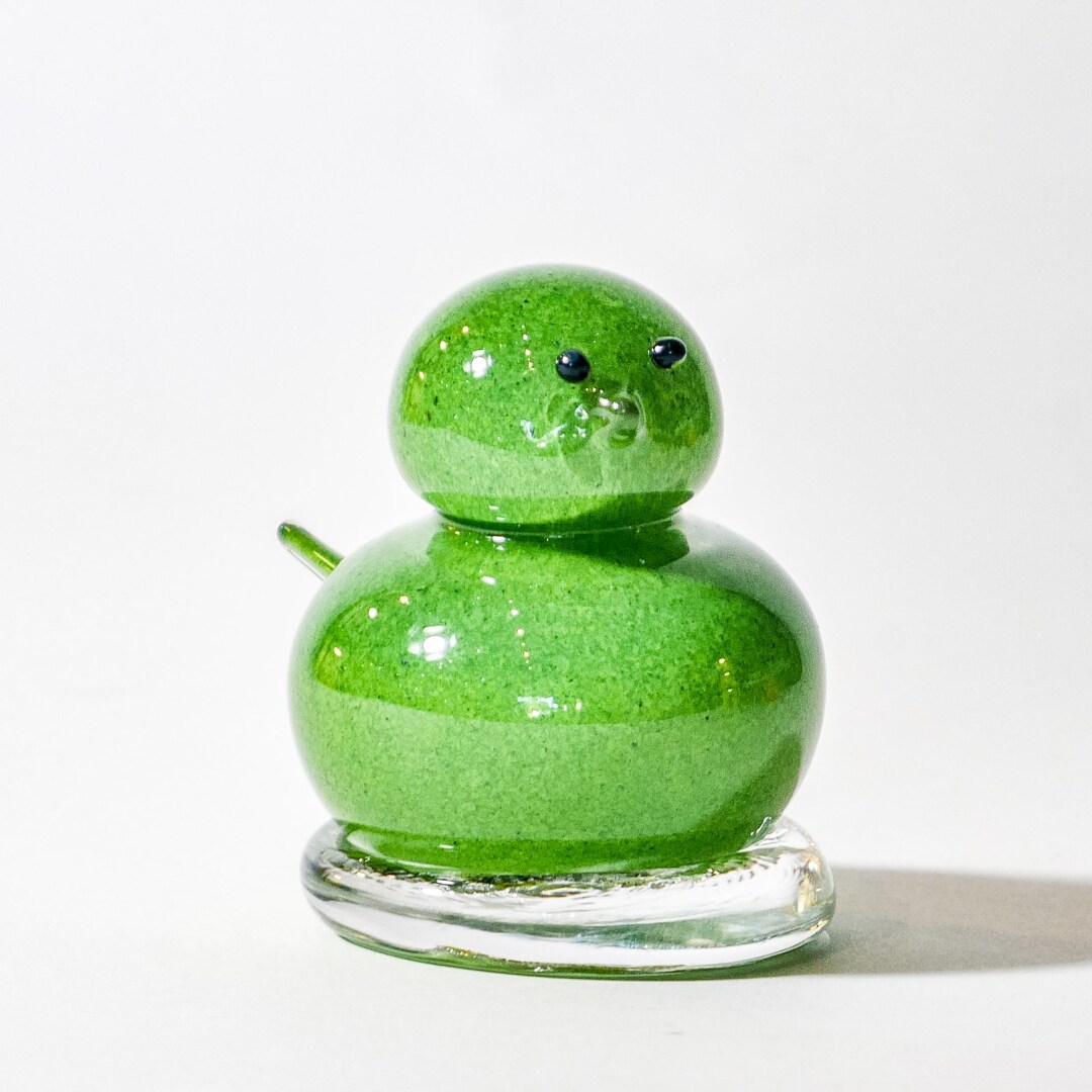 Handmade Sculpted Glass Peeps: Sparkle Green - Etsy