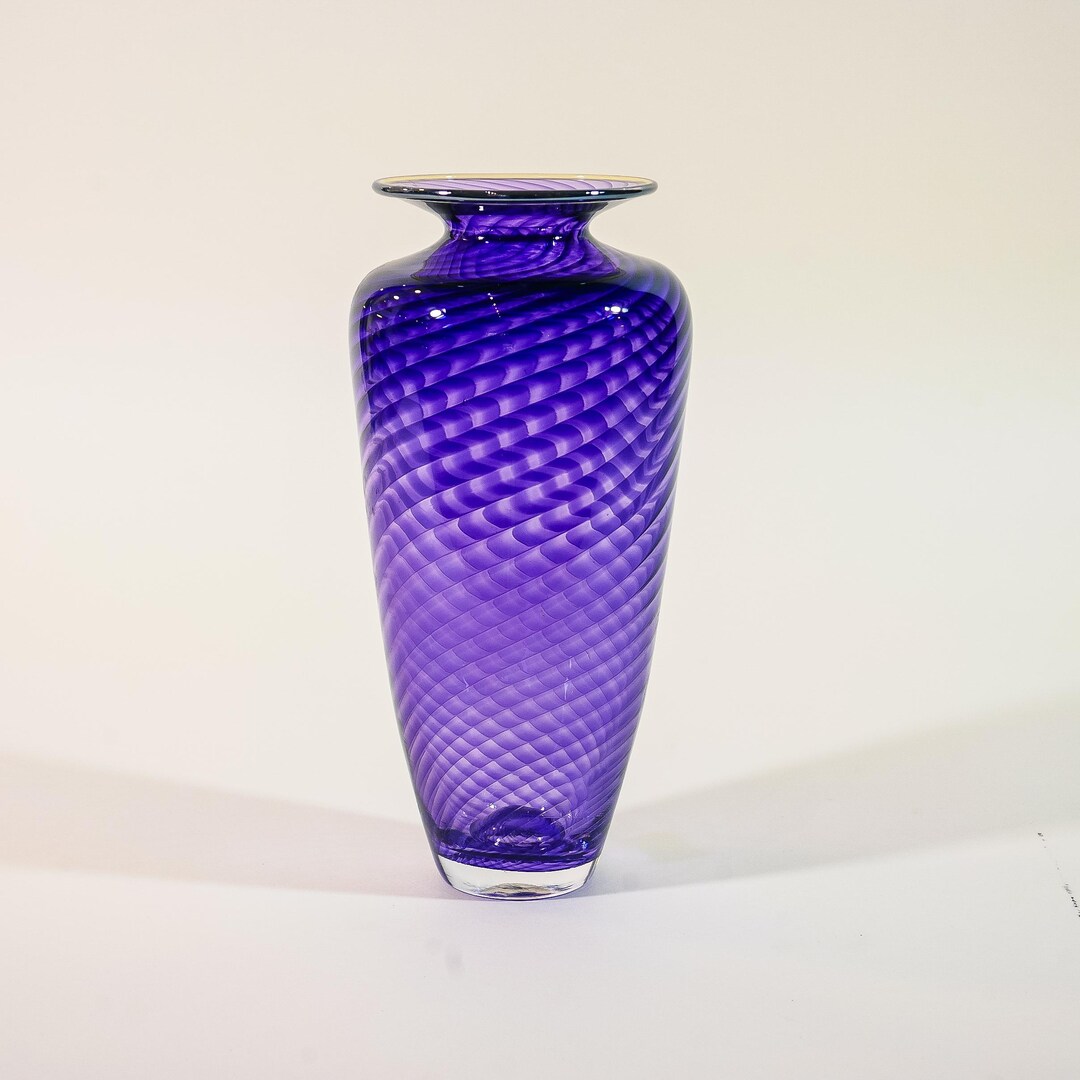 Blown Glass Shoulder Vase: "posh Purple" - Etsy
