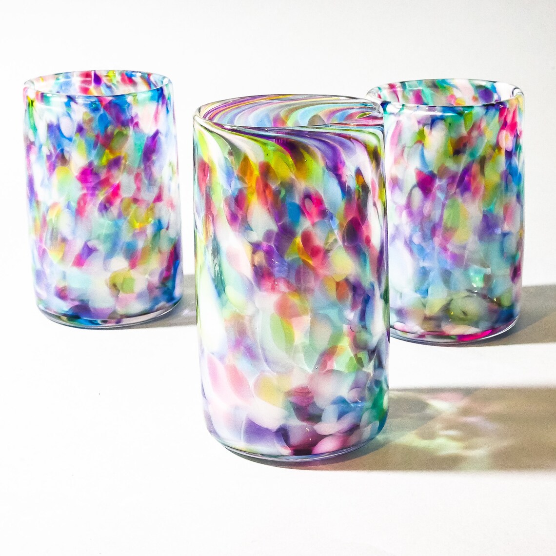 Tall Water Glass Sets: Confetti - Etsy