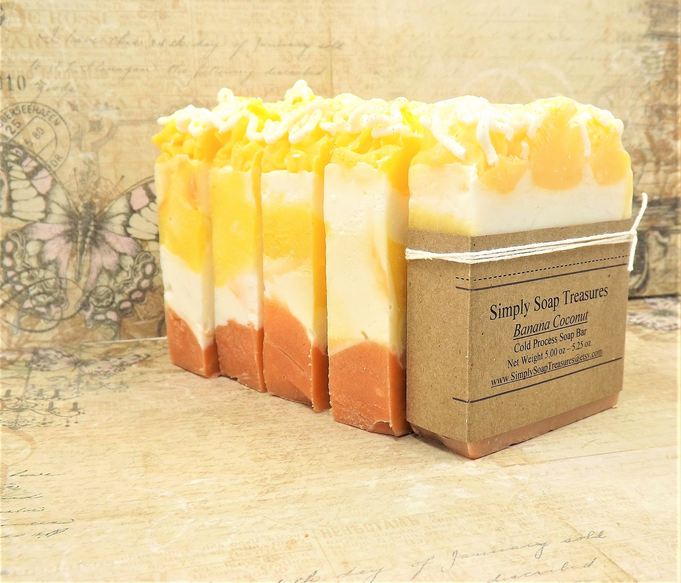 BANANA COCONUT Artisan Soap Cold Process Soap Vegan Soap All Natural ...