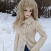 Bjd Clothing Women Beige Wool Cardigan With Aranas for Msd - Etsy