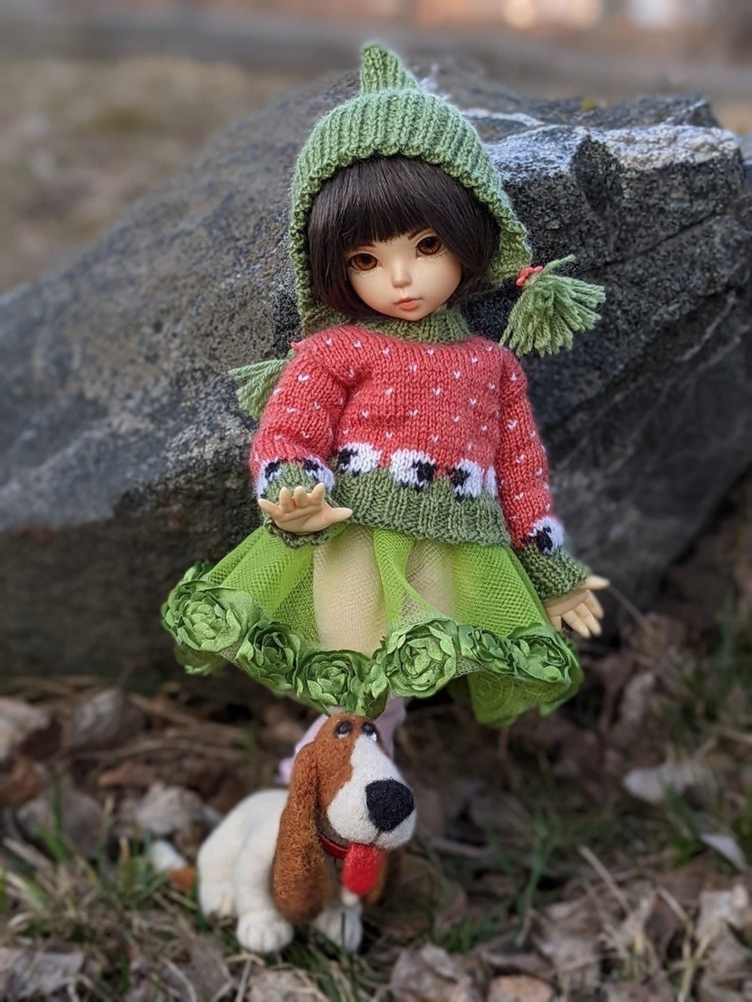 Handmade Clothes for Yosd Bjd Dolls Set Sweater and Elf Hat for ...
