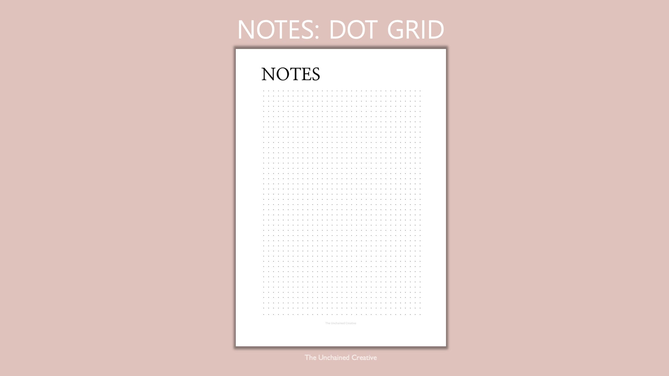 DOT GRID Paper Printable Dot Graph Paper Bullet Journal Template Notes ...