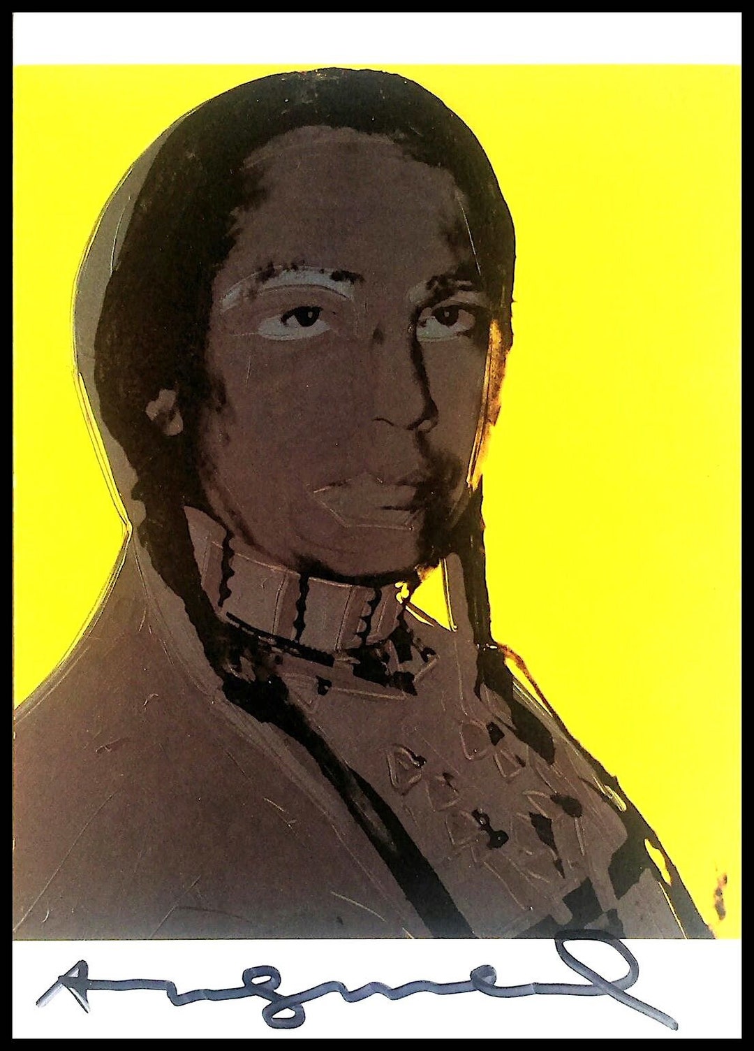 ANDY WARHOL - 'russell Means (yellow)' - Hand Signed Vintage Exhibition ...