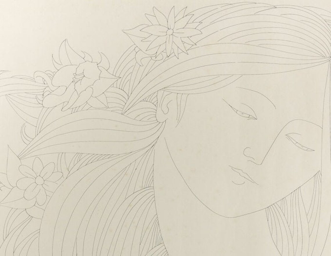 EUGENE KARLIN - Very Large Signed Original Graphite Drawing - C1960s ...