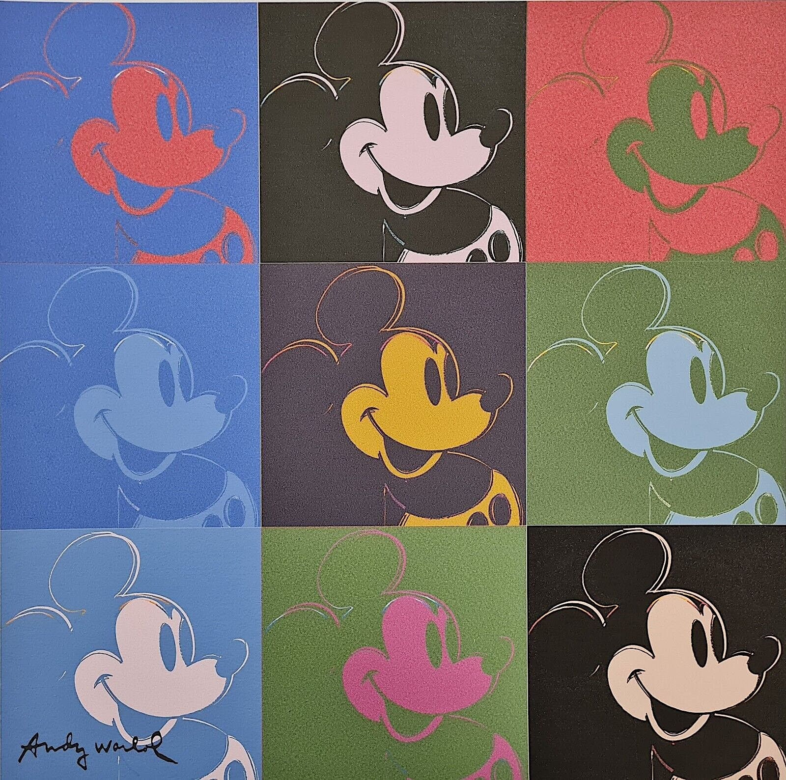 ANDY WARHOL - 'mickey Mouse (multiple)' - Hand Numbered Lithograph ...