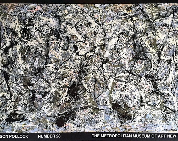 JACKSON POLLOCK - 'number 28' - Original Exhibition Poster - C1988 ...