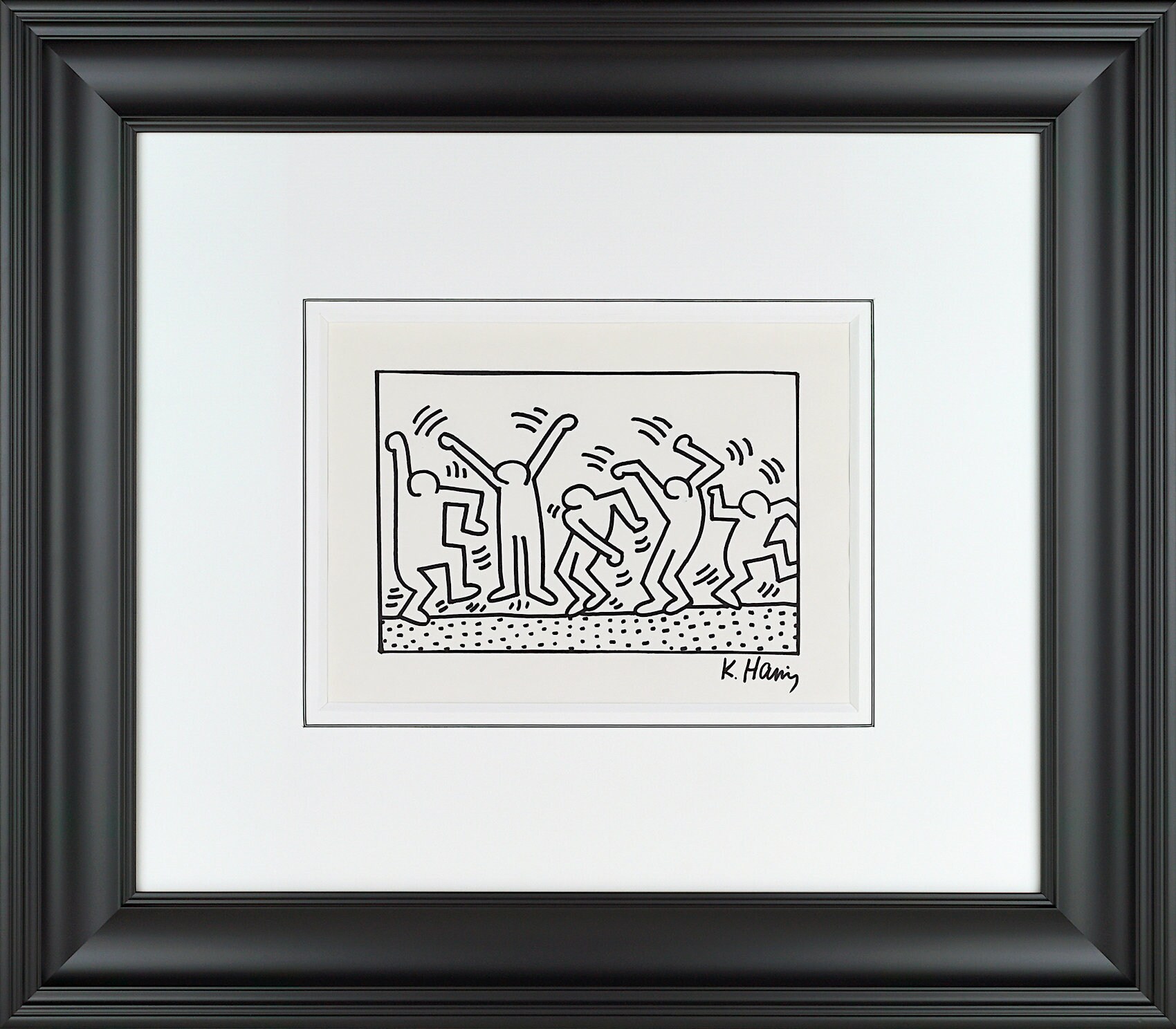 Keith Haring Dancing Figures Original