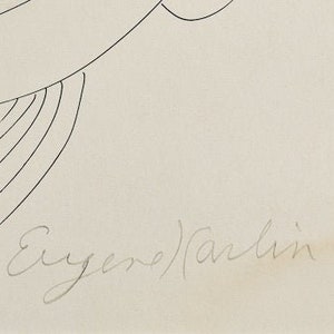 EUGENE KARLIN - Very Large Signed Original Graphite Drawing - C1960s ...