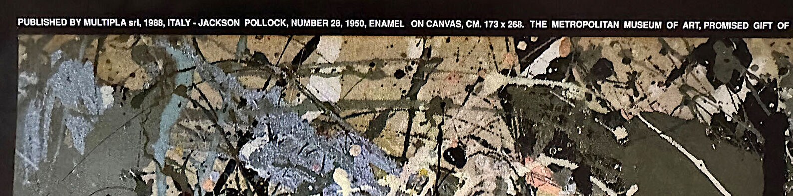 JACKSON POLLOCK - 'number 28' - Original Exhibition Poster - C1988 ...