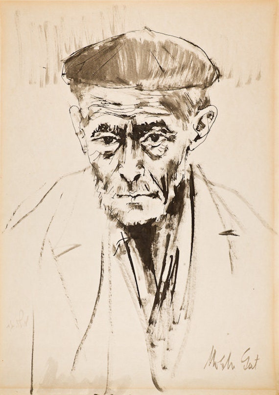 MOSHE GAT Signed Original Vintage Pen & Ink Drawing C1960s - Etsy